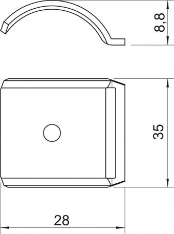 Counter-trough, metal, universal A2 | OBO