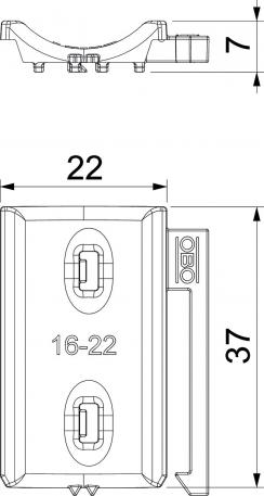 Universal counter-trough, plastic | OBO