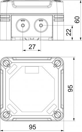 Junction box X 01 with cable gland and plug-in terminals | OBO
