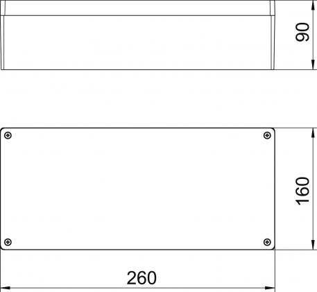 Aluminium empty housing Mx36, powder coated | OBO
