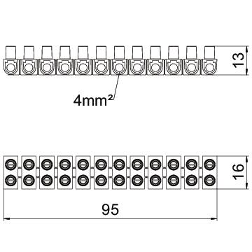 Regletas de conexión de 4 mm², polipropileno | OBO