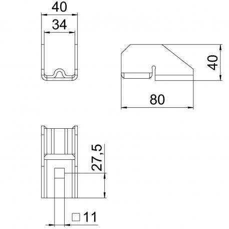 Cross-connector for TP support profiles, free-standing system | OBO