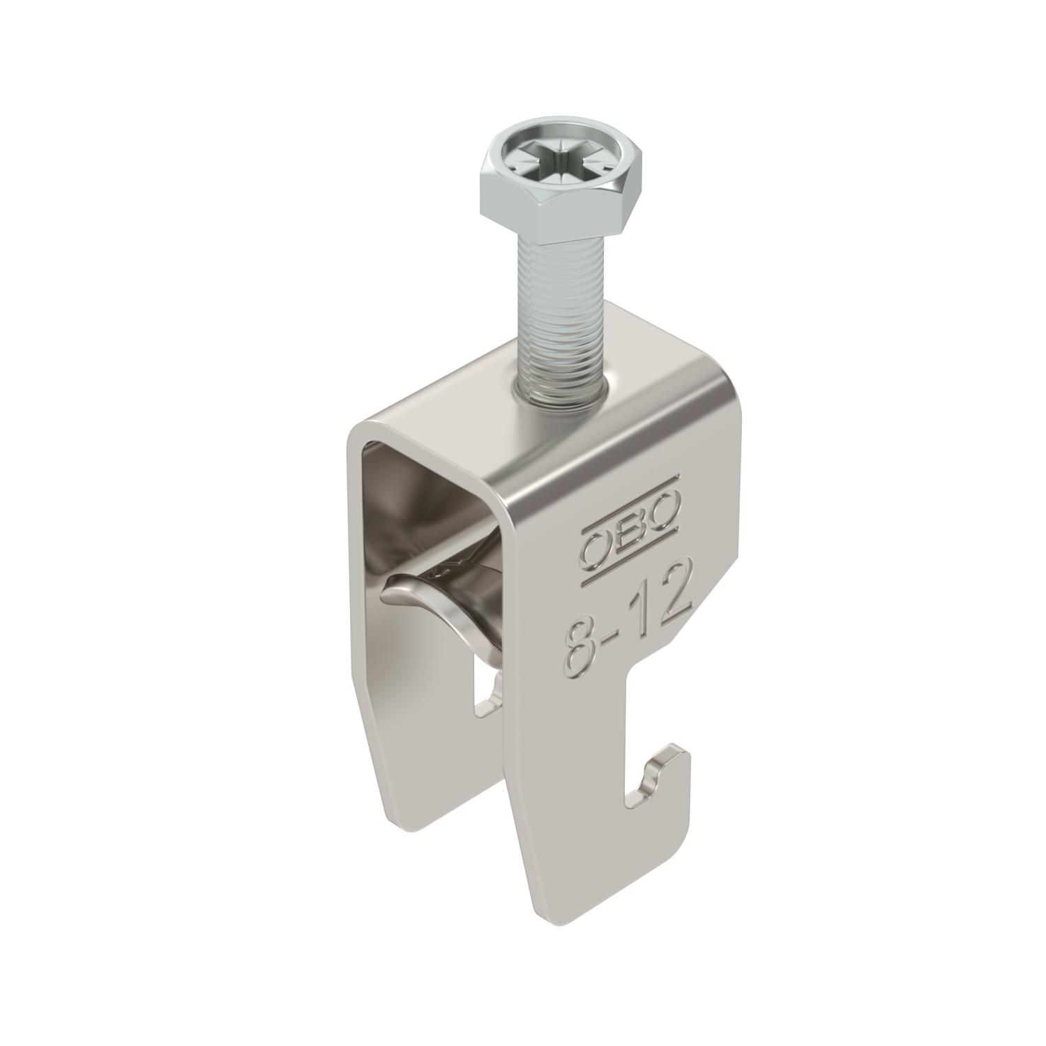 Clamp clip 2056, U-foot, single, metal pressure trough, A2 8 | 12 | 3 | OBO