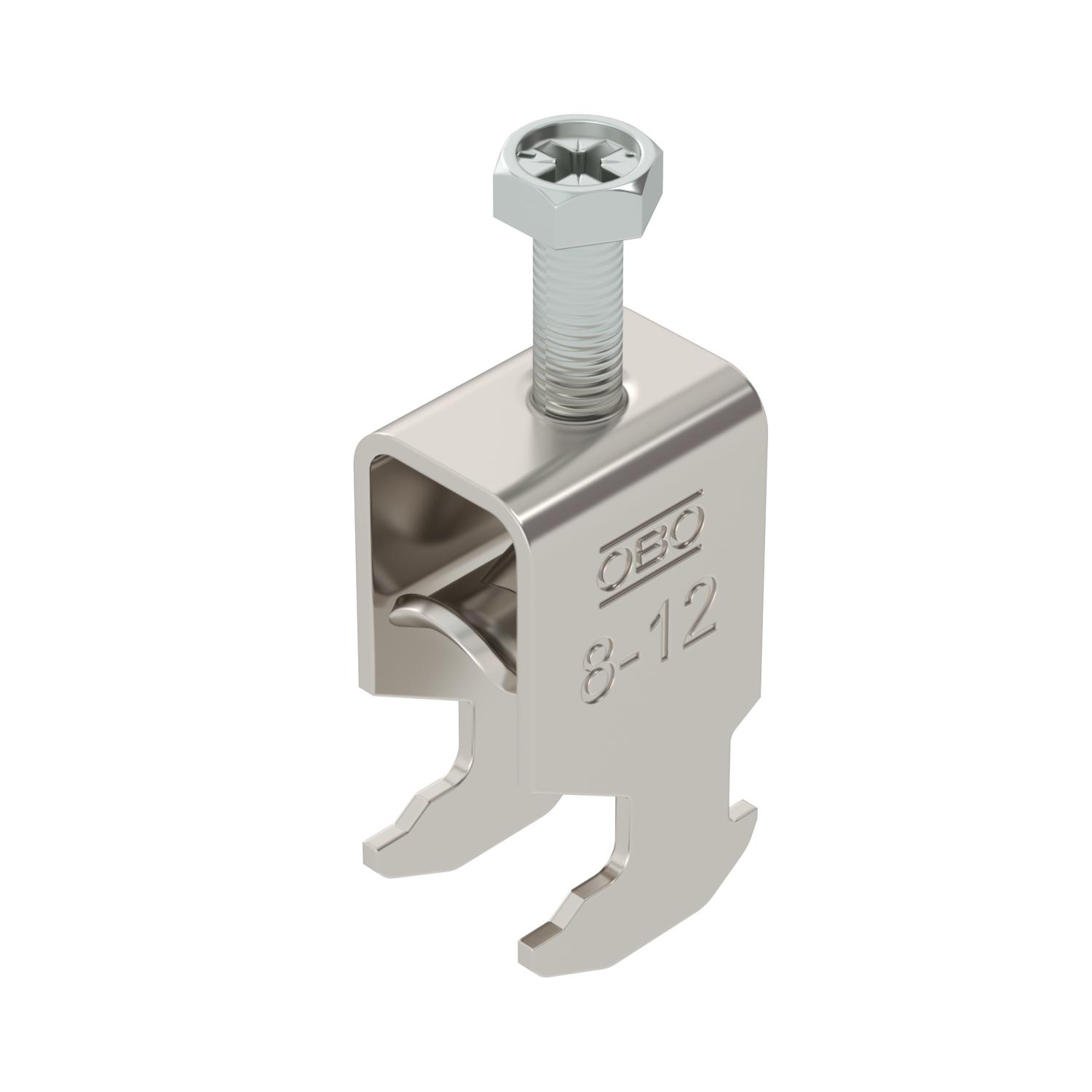 Clamp clip 2056, H-foot, single, metal pressure trough, A4 | OBO