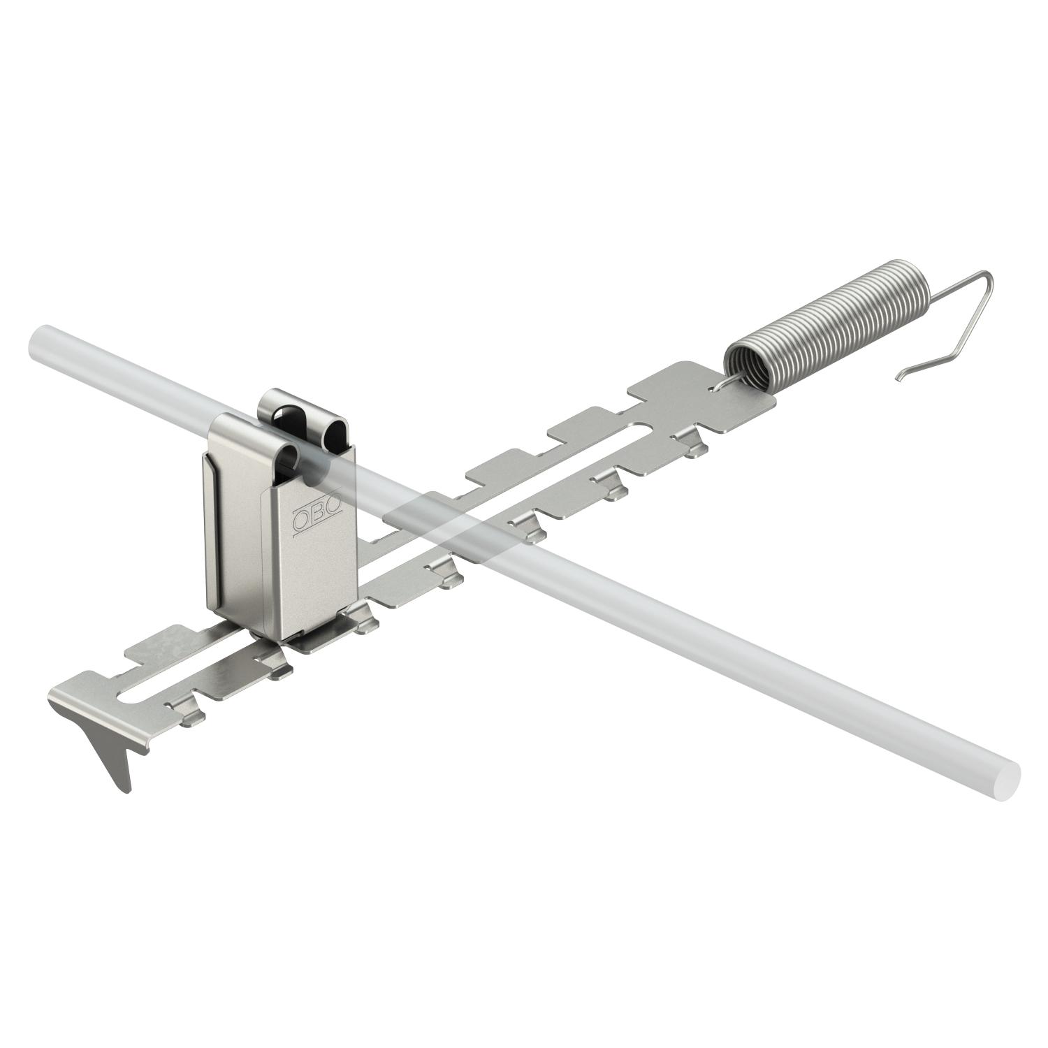 Ridge conductor holder with tensioning spring | OBO