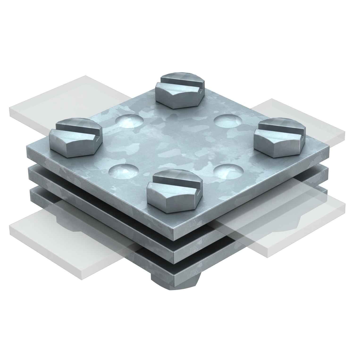 DIN cross-connector for flat conductor, with intermediate plate | OBO