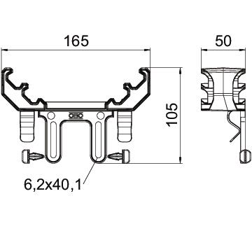 Fastening element for junction boxes to cable trays | OBO