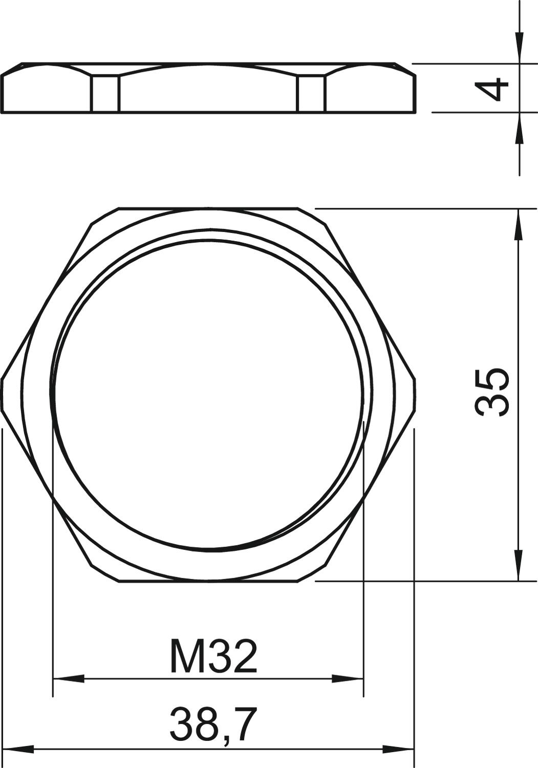 Contratuerca, rosca métrica | OBO