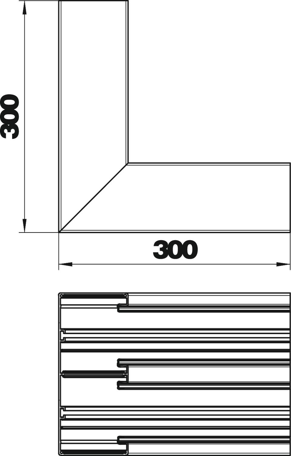 Internal corner, symmetrical, for device installation trunking Rapid 80 ...
