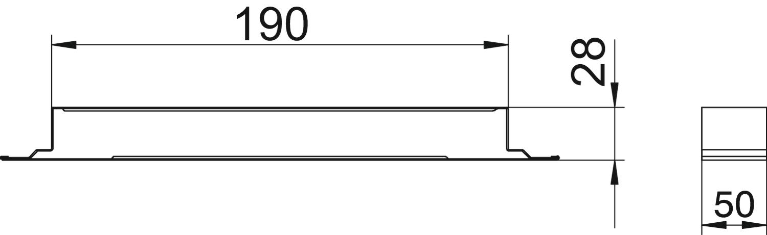 Brida de unión, altura 28 mm 190 | 28 | | | | OBO