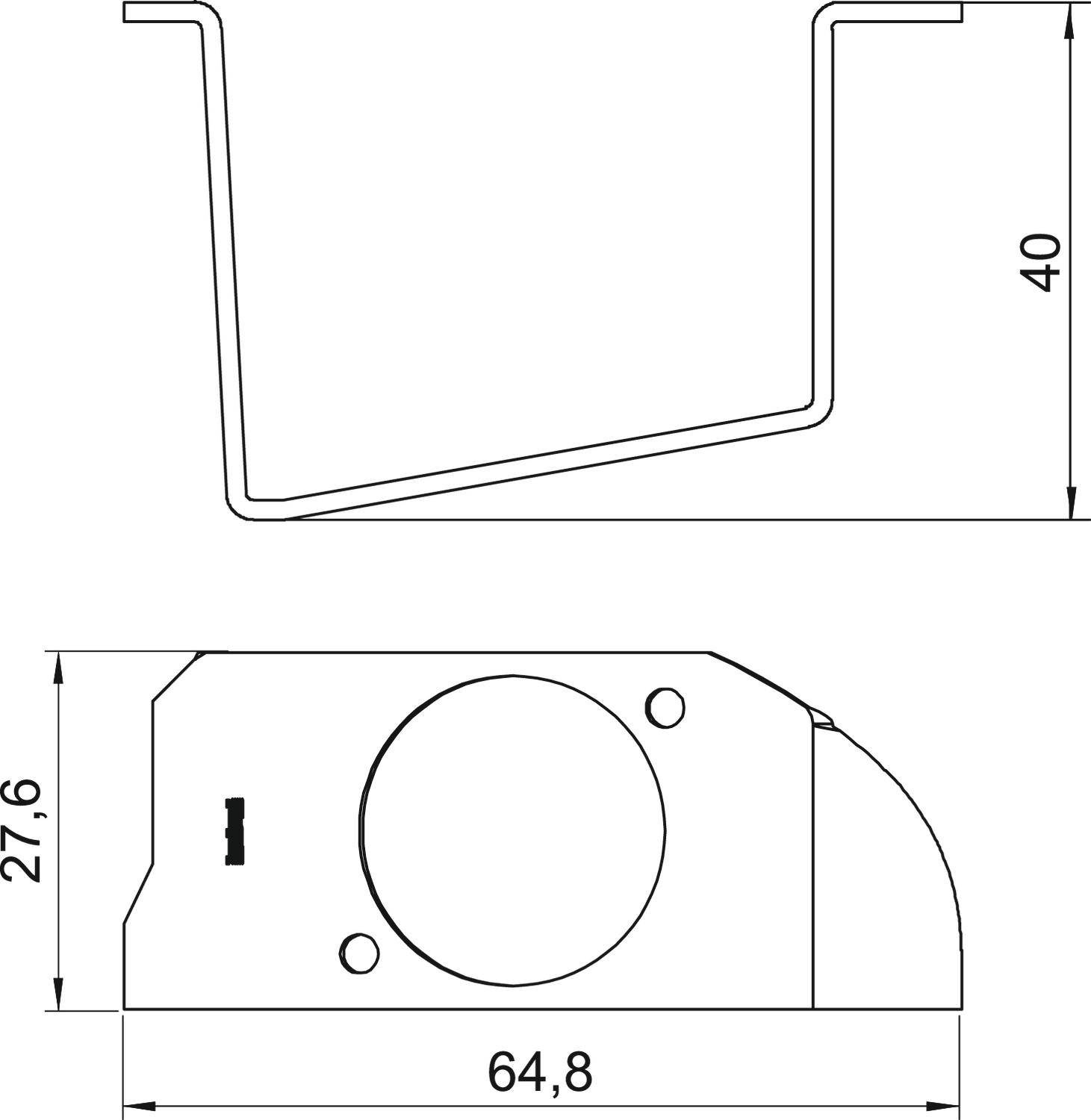 Mounting plate for the installation of data sockets in GESRM2, 1 x type ...