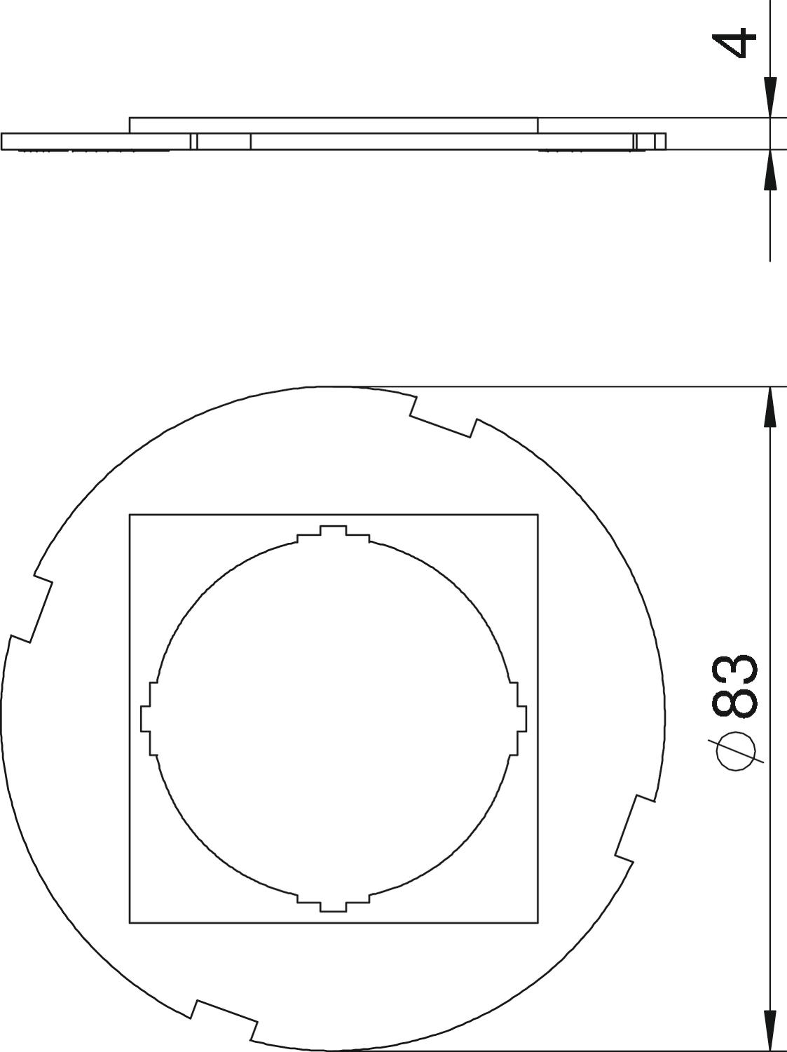 Device cover plate for accessory with EKR support ring | OBO