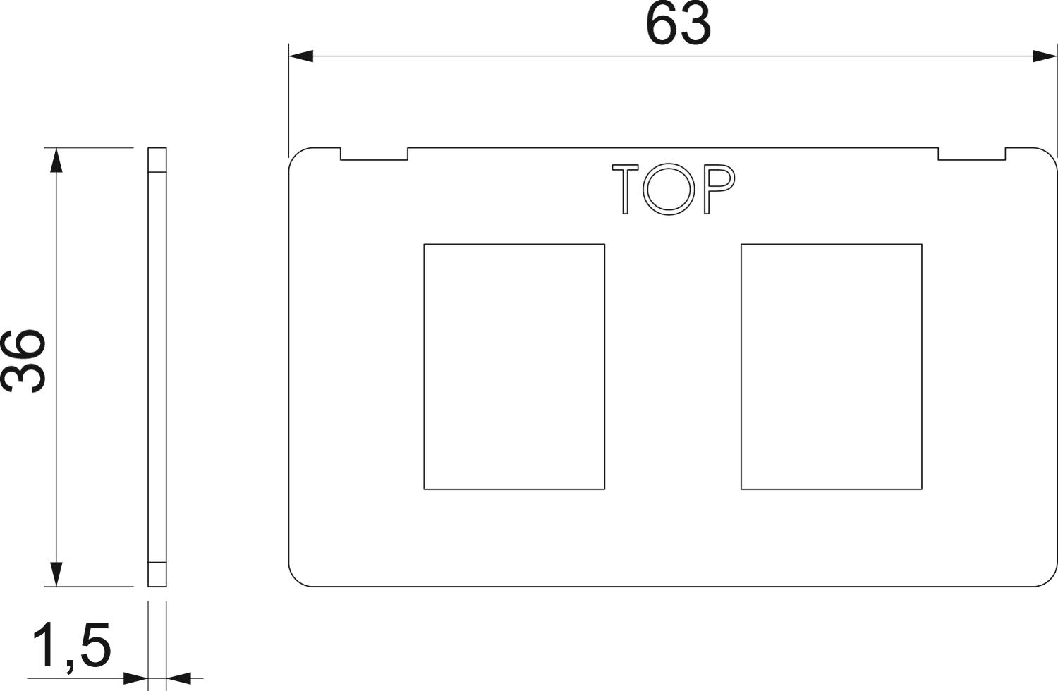 Support plate 2 x type A for mounting support | OBO